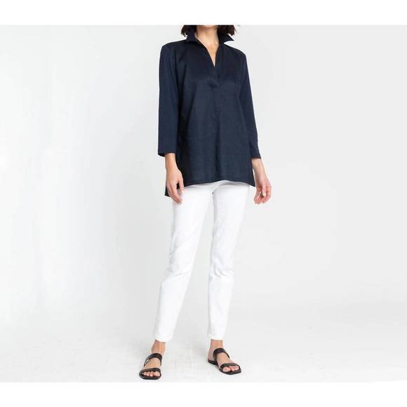 Hinson Wu | Tops | New Hinson Wu 34 Sleeve Ivy Tunic In Navy | Poshmark